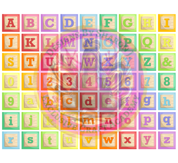 Colorful Alphabet & Number SVG + PNG Bundle – Exclusive Craft Academy